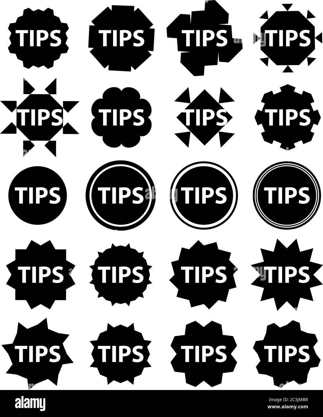 Tips Icon Vector Illustration Stock Vector Image & Art - Alamy