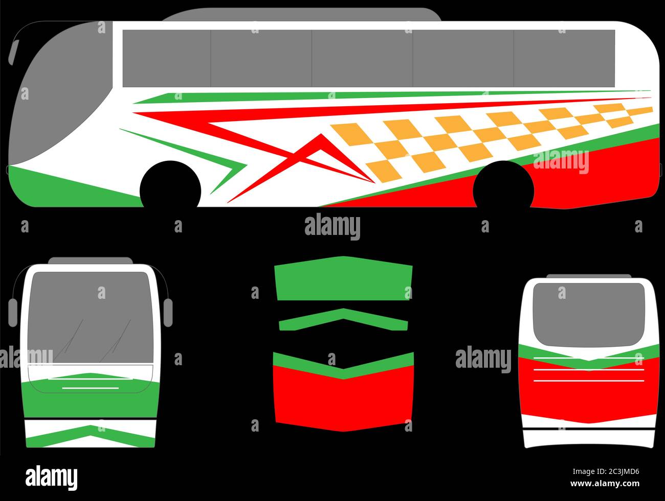 BUS Graphics, Vehicle Graphic Strips Stock Vector Image & Art - Alamy
