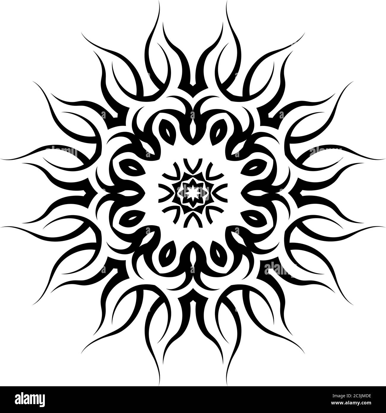 Tribal Tattoo Circular Vector Illustration Stock Vector Image & Art - Alamy