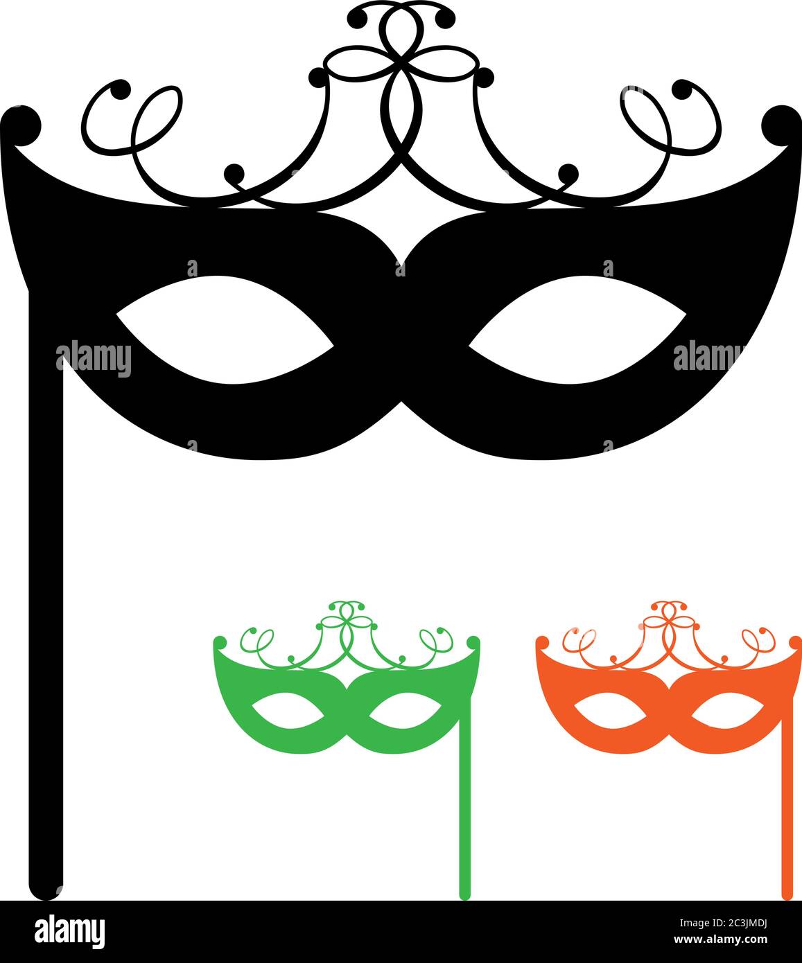 Carnival Mask Icon Vector Illustration Stock Vector Image & Art - Alamy