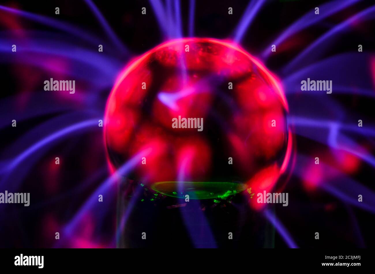 Plasma Static Electricity on a Tesla Sphere Stock Photo - Alamy