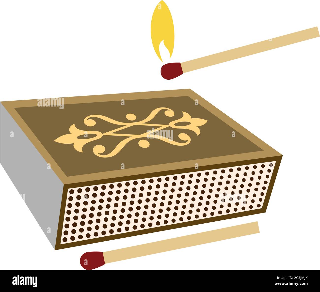 Matchstick Matchbox Icon Vector Illustration Stock Vector Image & Art ...