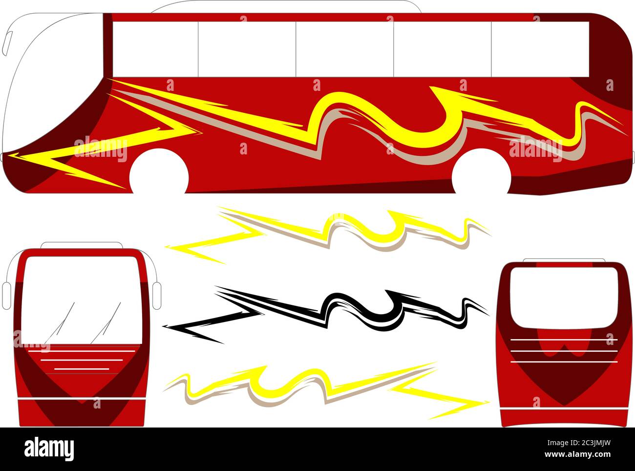 BUS Graphics, Vehicle Graphic Strips Stock Vector Image & Art - Alamy