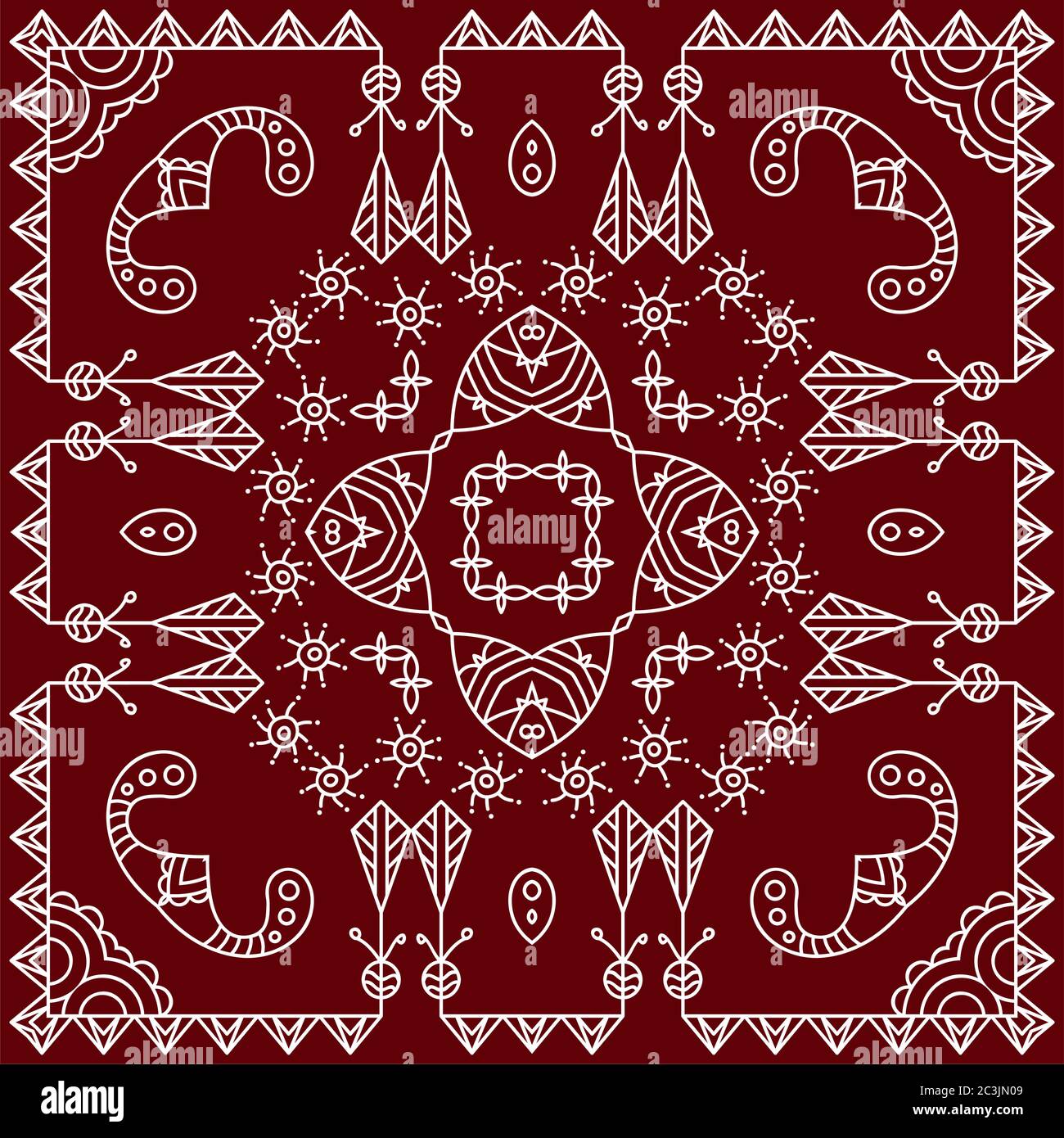 Indian painting wall Stock Vector Images - Alamy