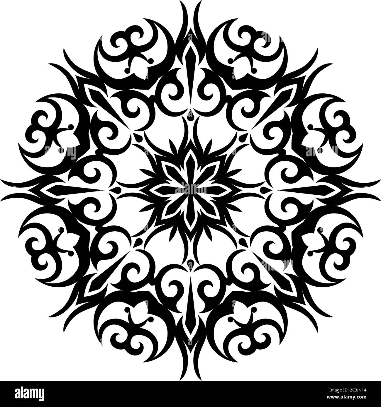 Tribal Tattoo Circular Vector Illustration Stock Vector Image & Art - Alamy