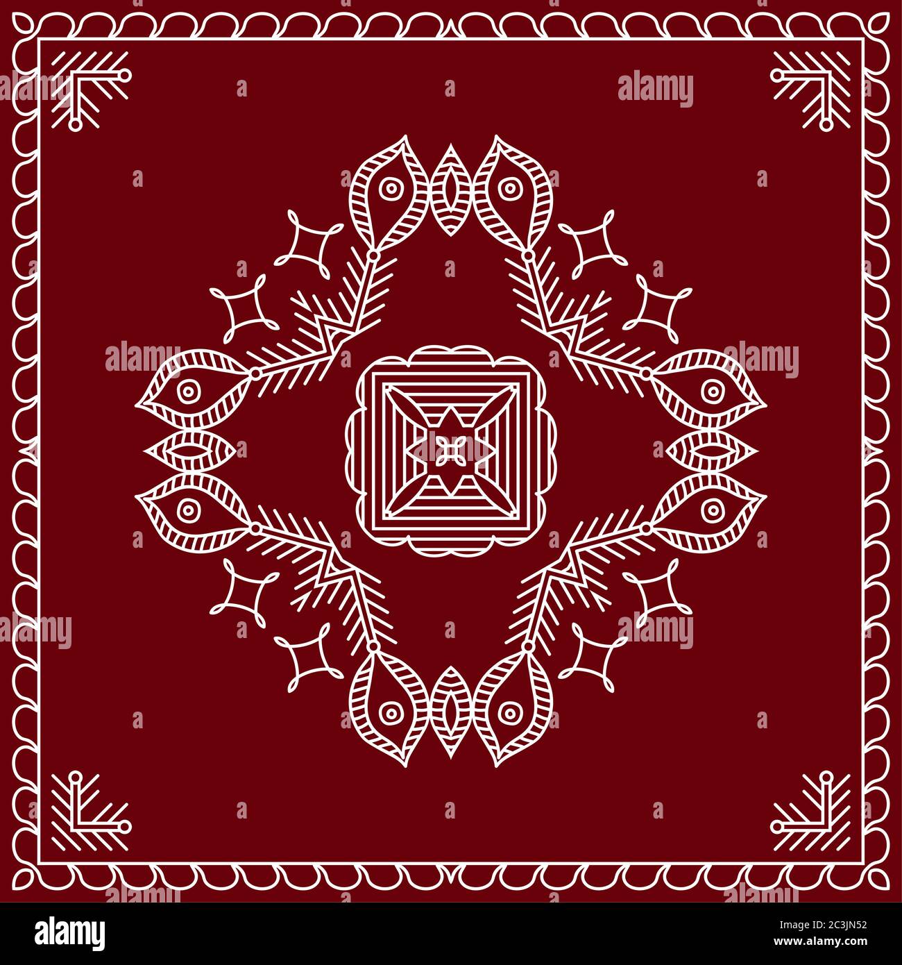 Folk, Tribal Design, Motif, Wall Painting Vector Art Stock Vector Image ...
