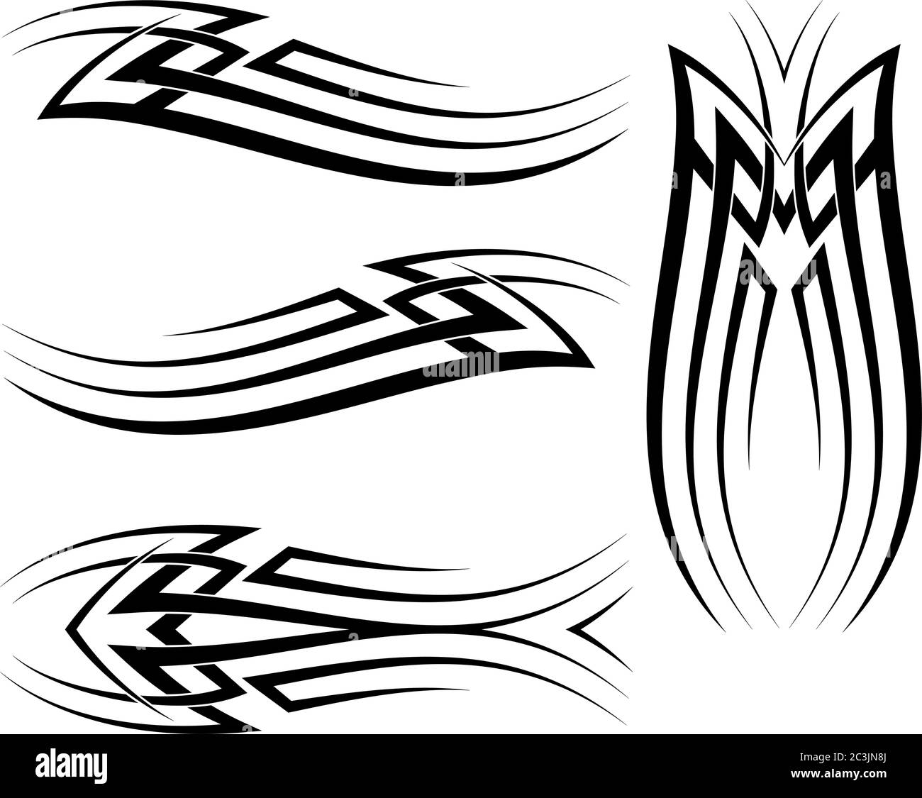 Tribal Car Decal : Vinyl Ready, Vehicle Graphics Vector Illustration ...