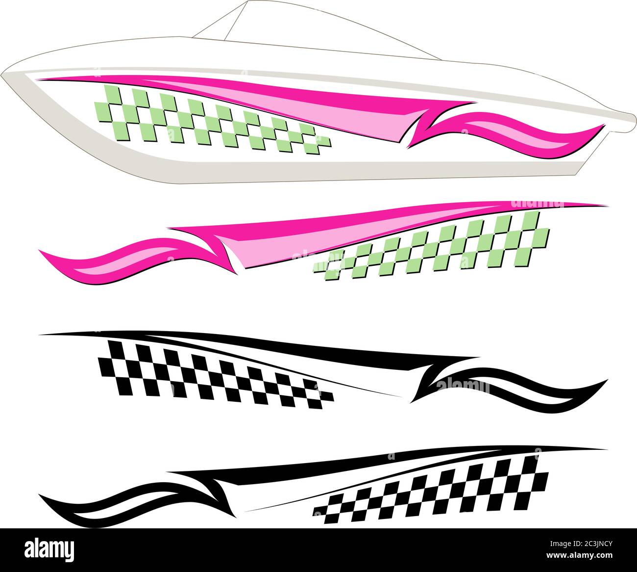 Boat Graphics, Stripe : Vinyl Ready Vector Art Stock Vector Image & Art ...