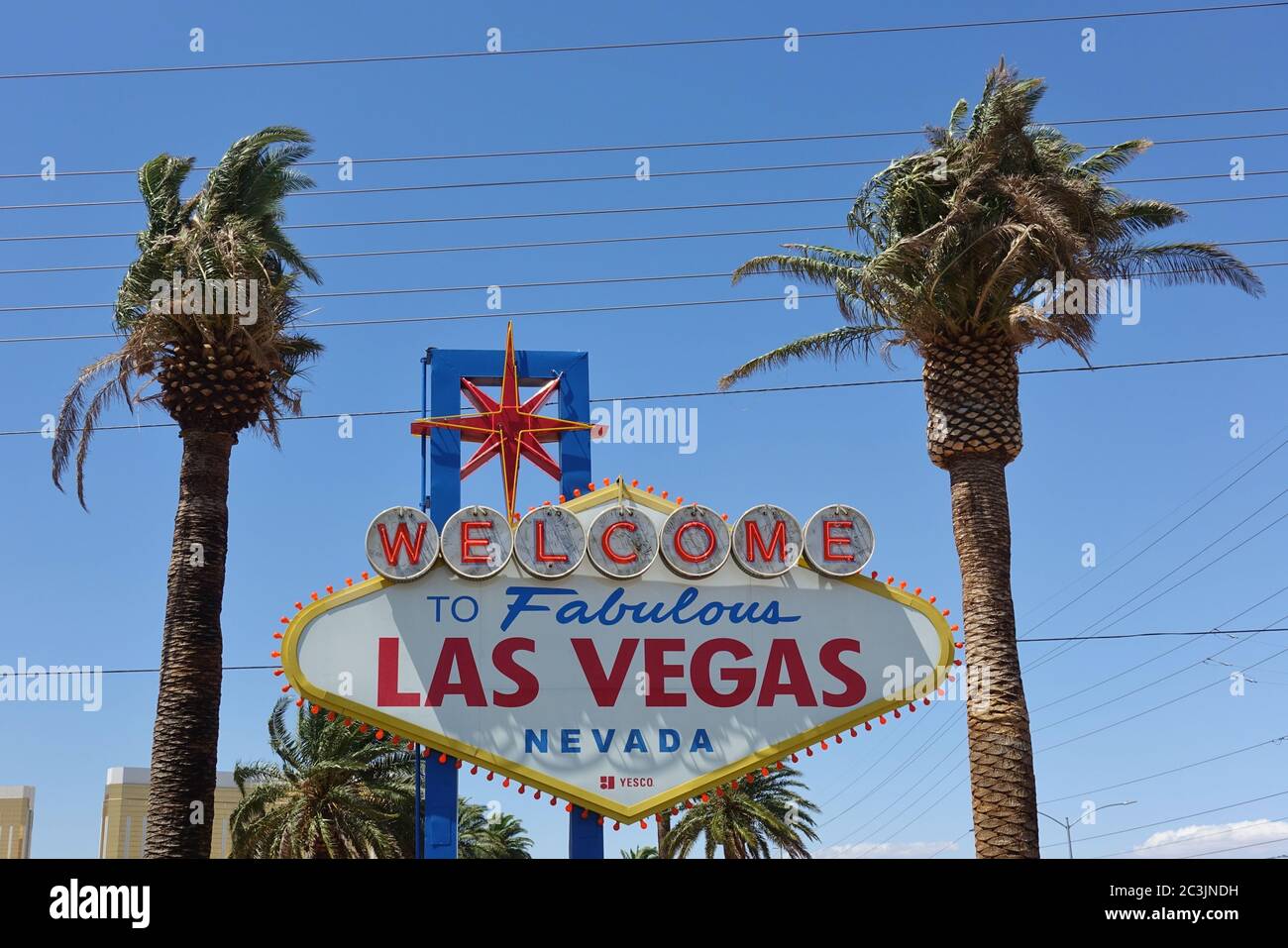 LAS VEGAS, NV -6 JUN 2020- Day view of the famous Welcome to Fabulous ...