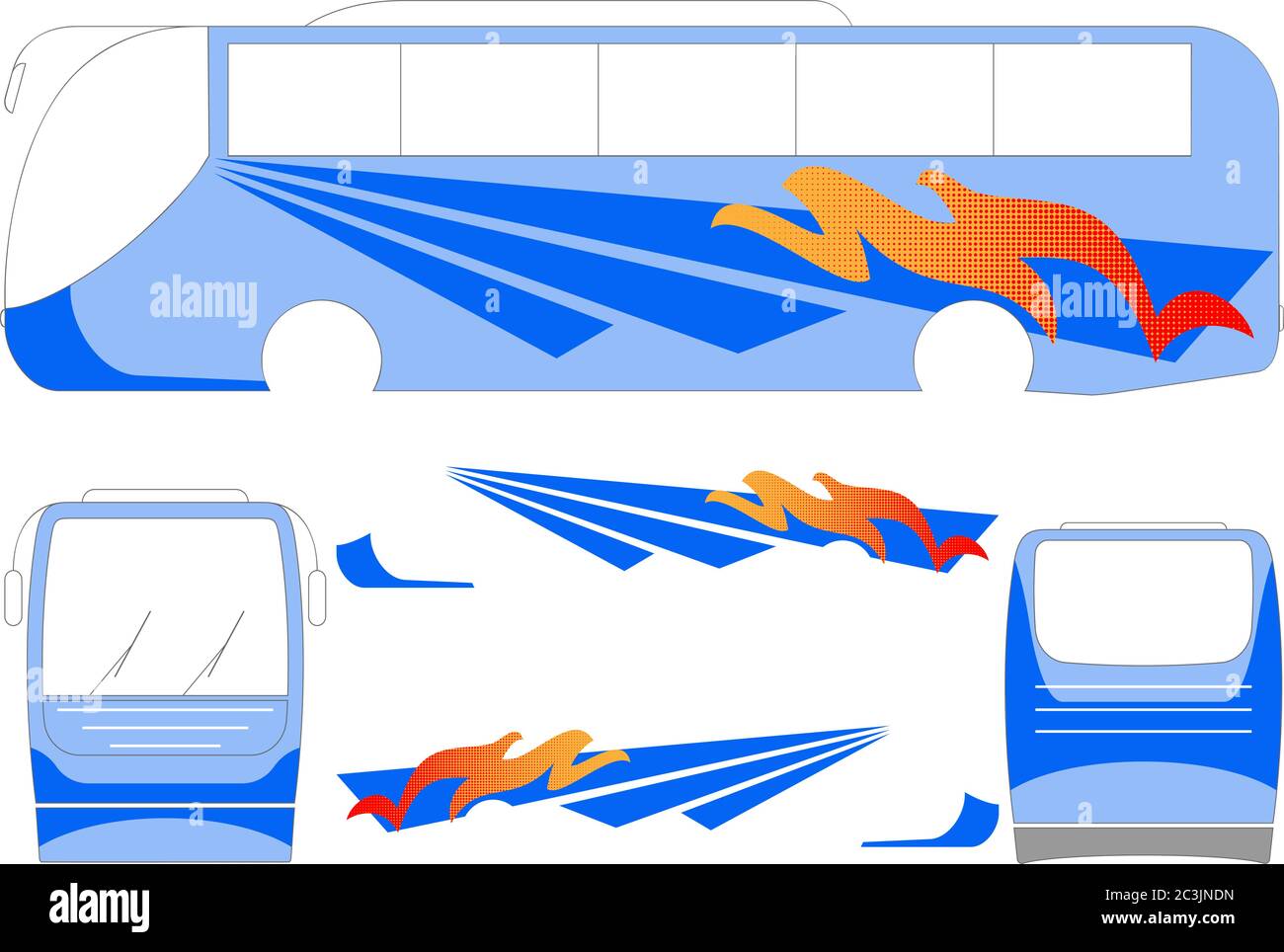 BUS Graphics, Vehicle Graphic Strips Stock Vector Image & Art - Alamy