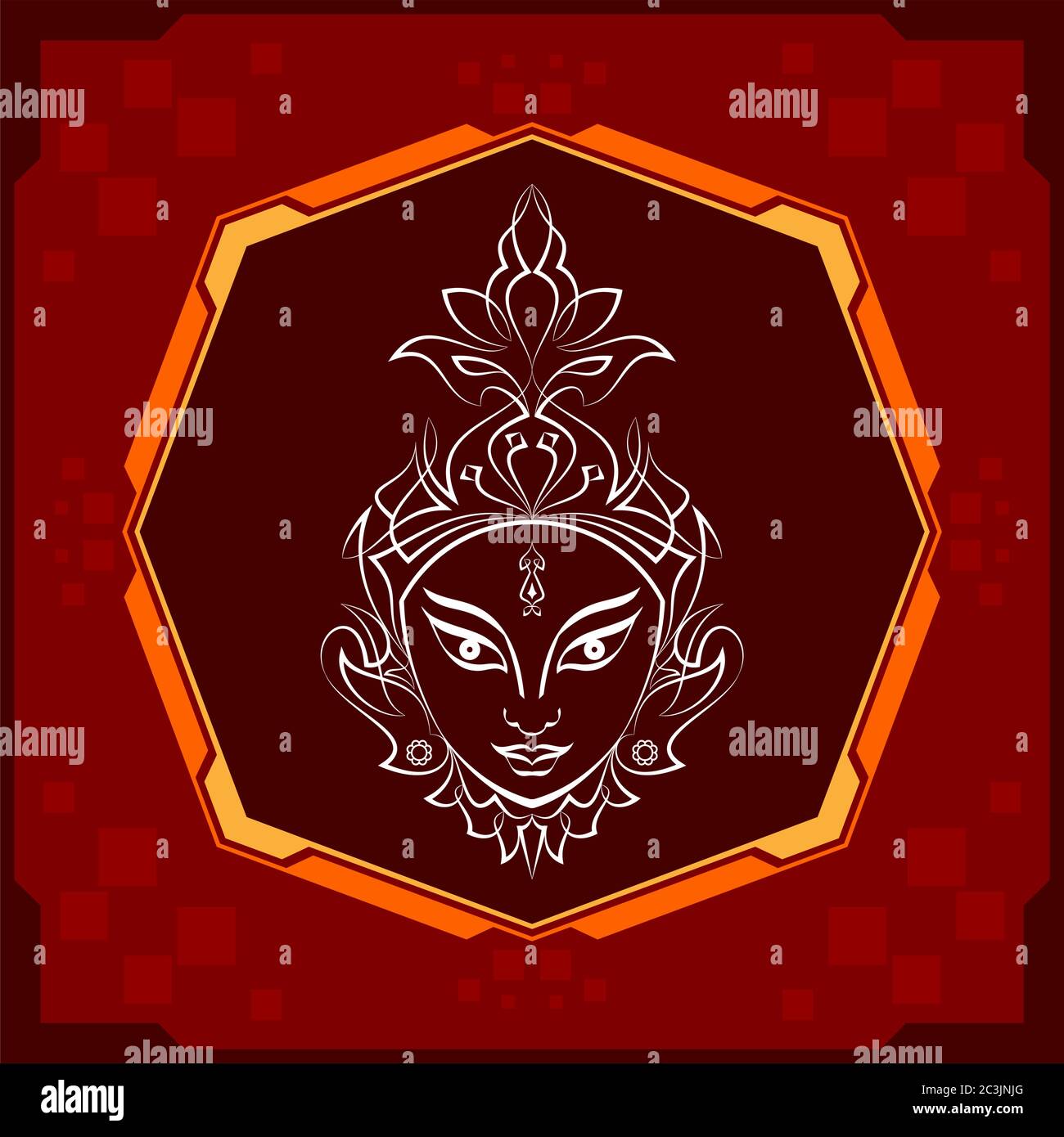 Durga Goddess of Power Vector Illustration Stock Vector Image & Art - Alamy