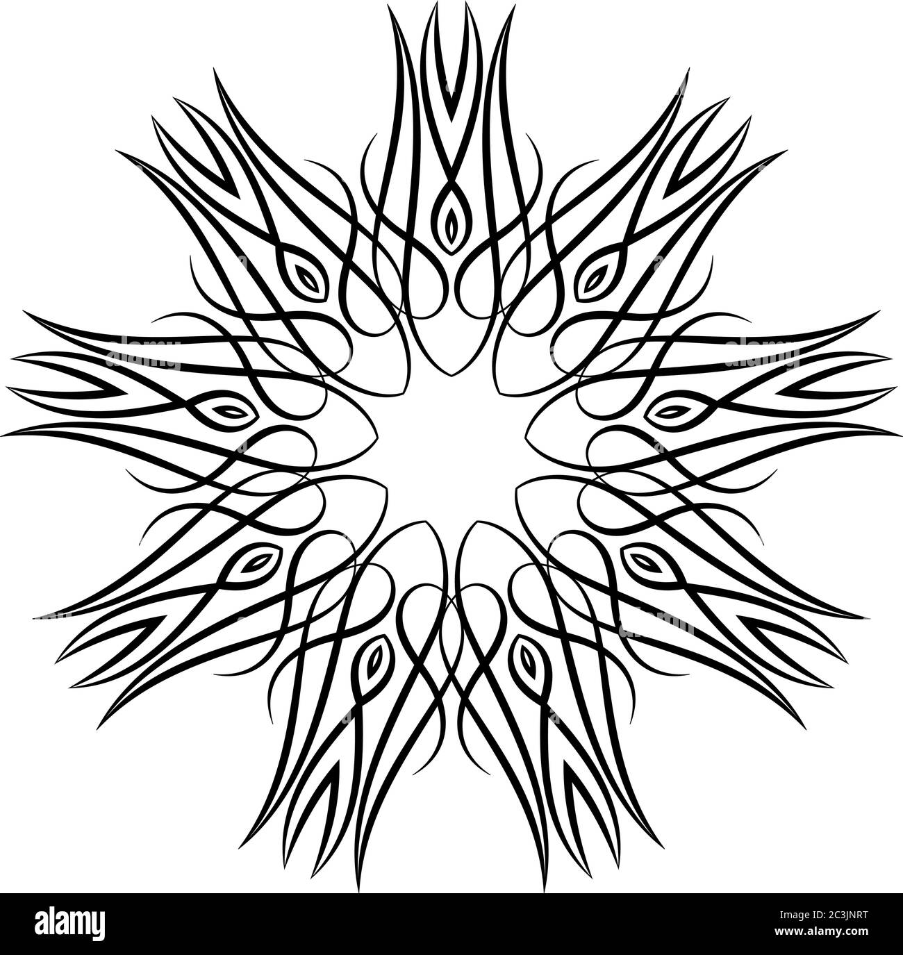 Pinstripe Design Circular Vinyl Ready Vector Illustration Stock Vector ...