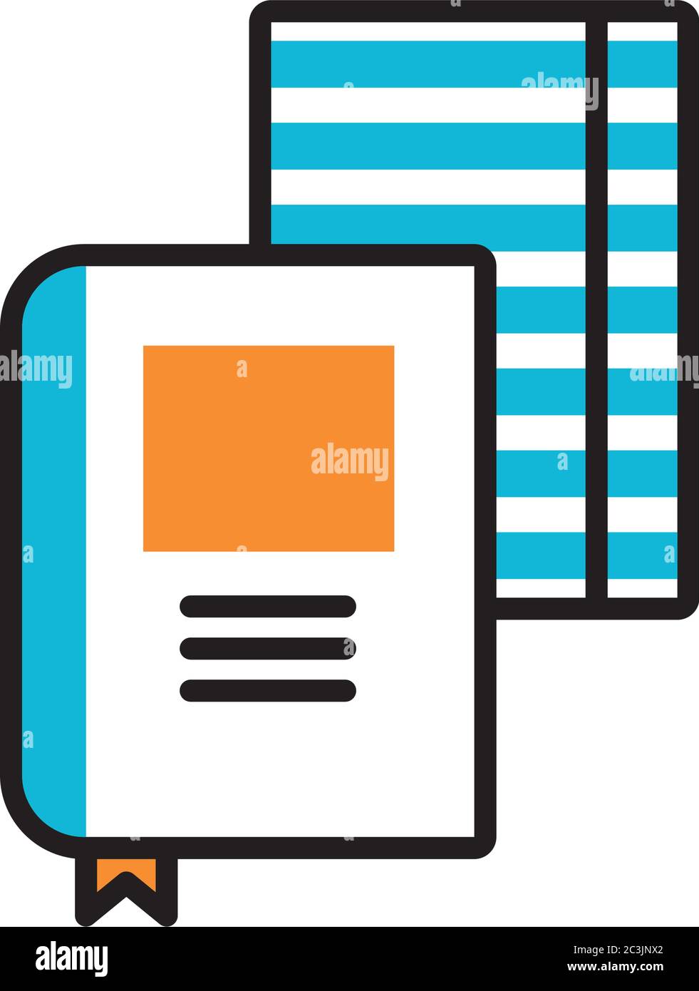 text book fill style icon vector illustration design Stock Vector Image ...