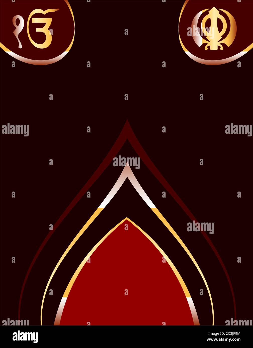 Ek Onkar, Khanda The Holy Motif Vector Illustration Stock Vector Image ...