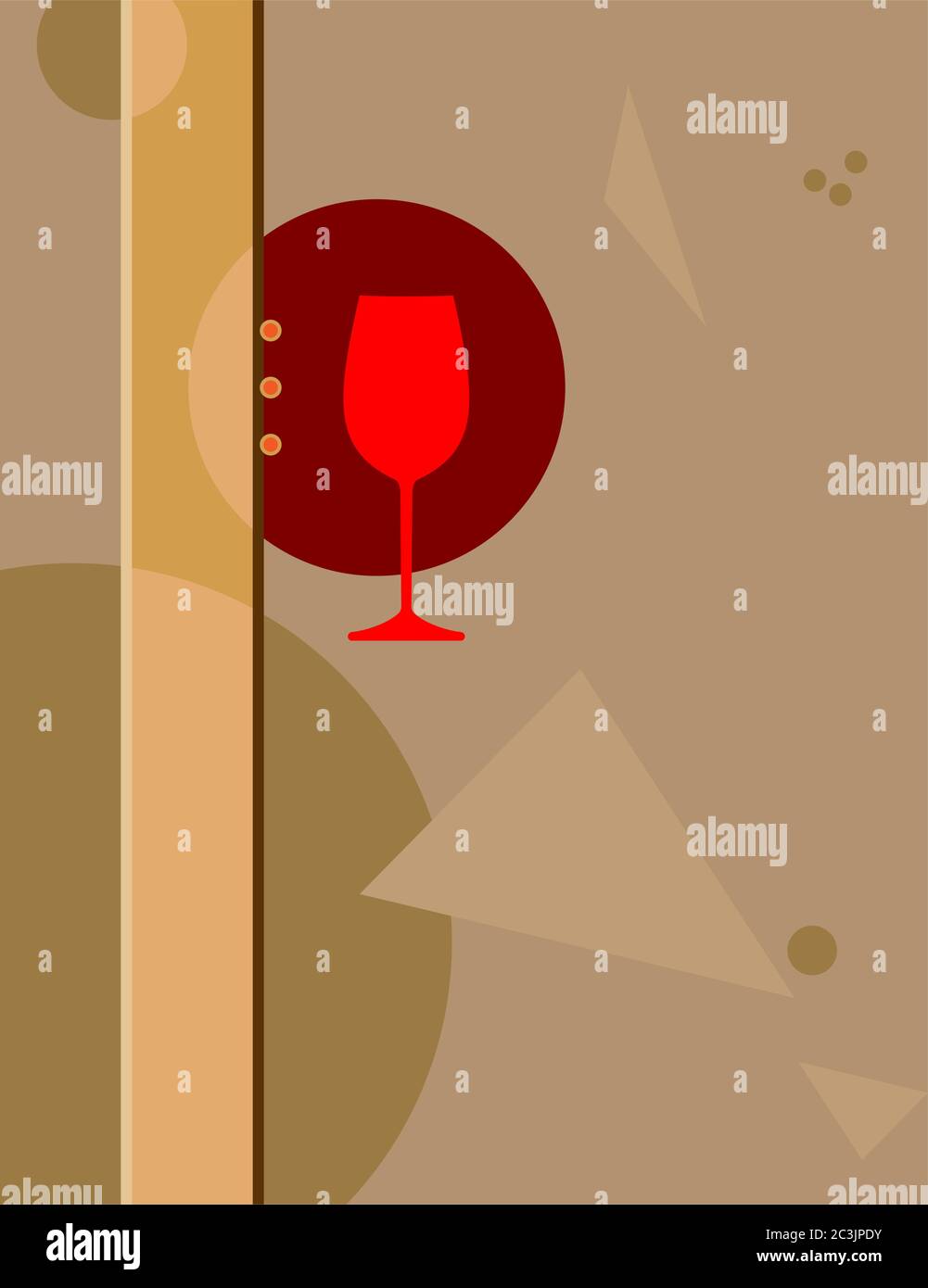 Wine Menu Card Design Template Vector Illustration Stock Vector Image ...