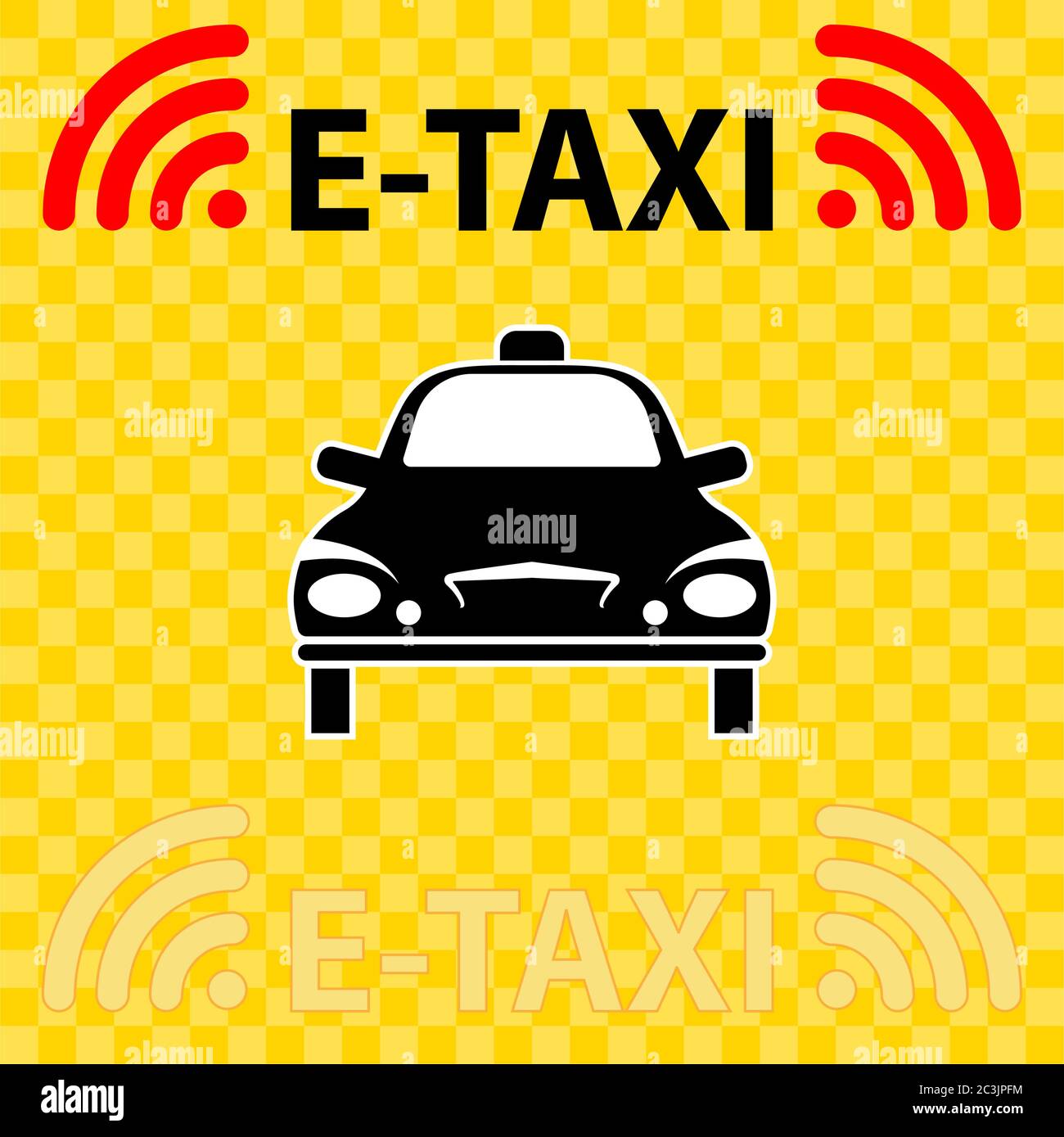 E-Taxi Wi-Fi Icon Symbol Vector Illustration Stock Vector Image & Art ...