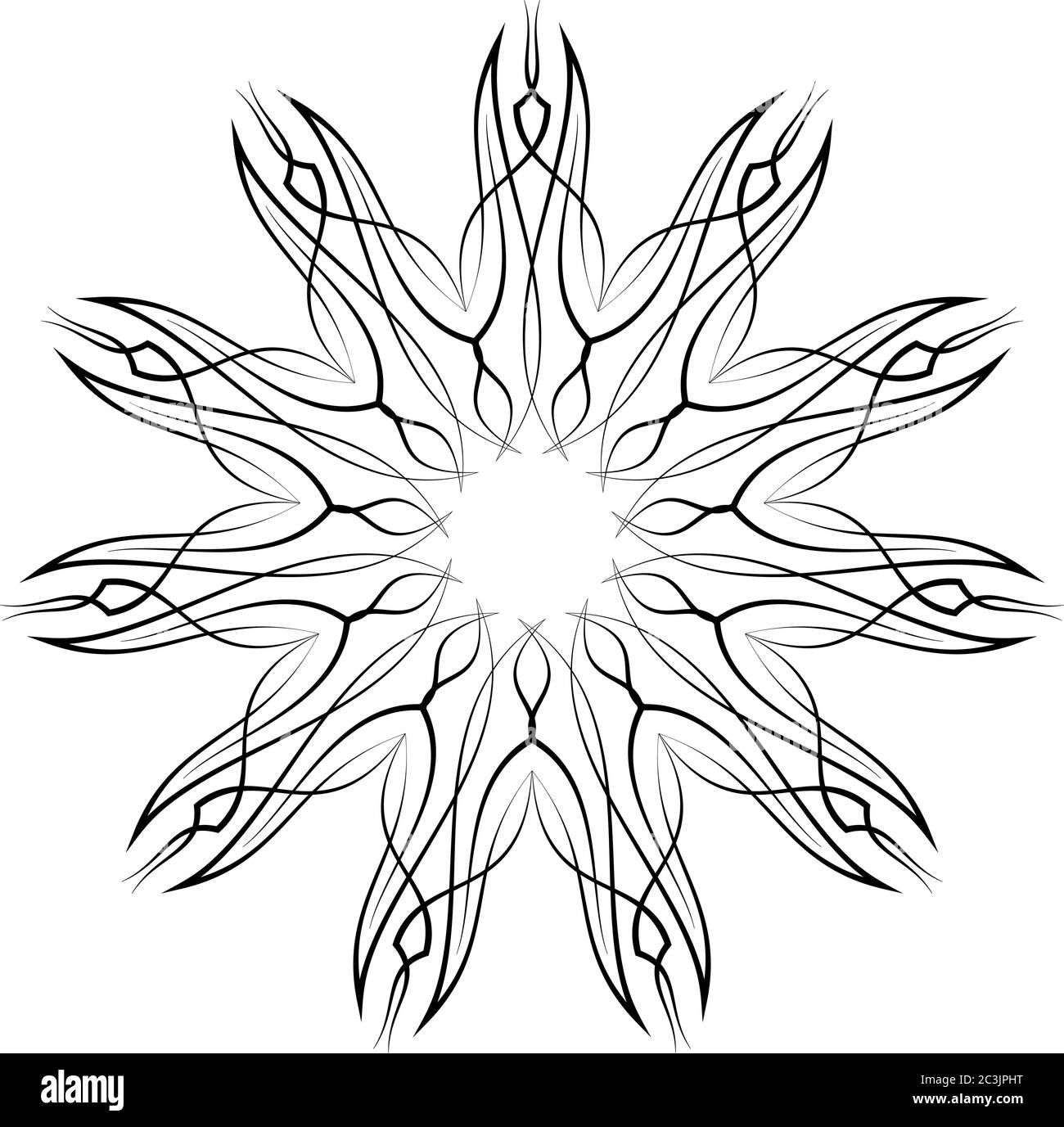 Pinstripe Design Circular Vinyl Ready Vector Illustration Stock Vector ...