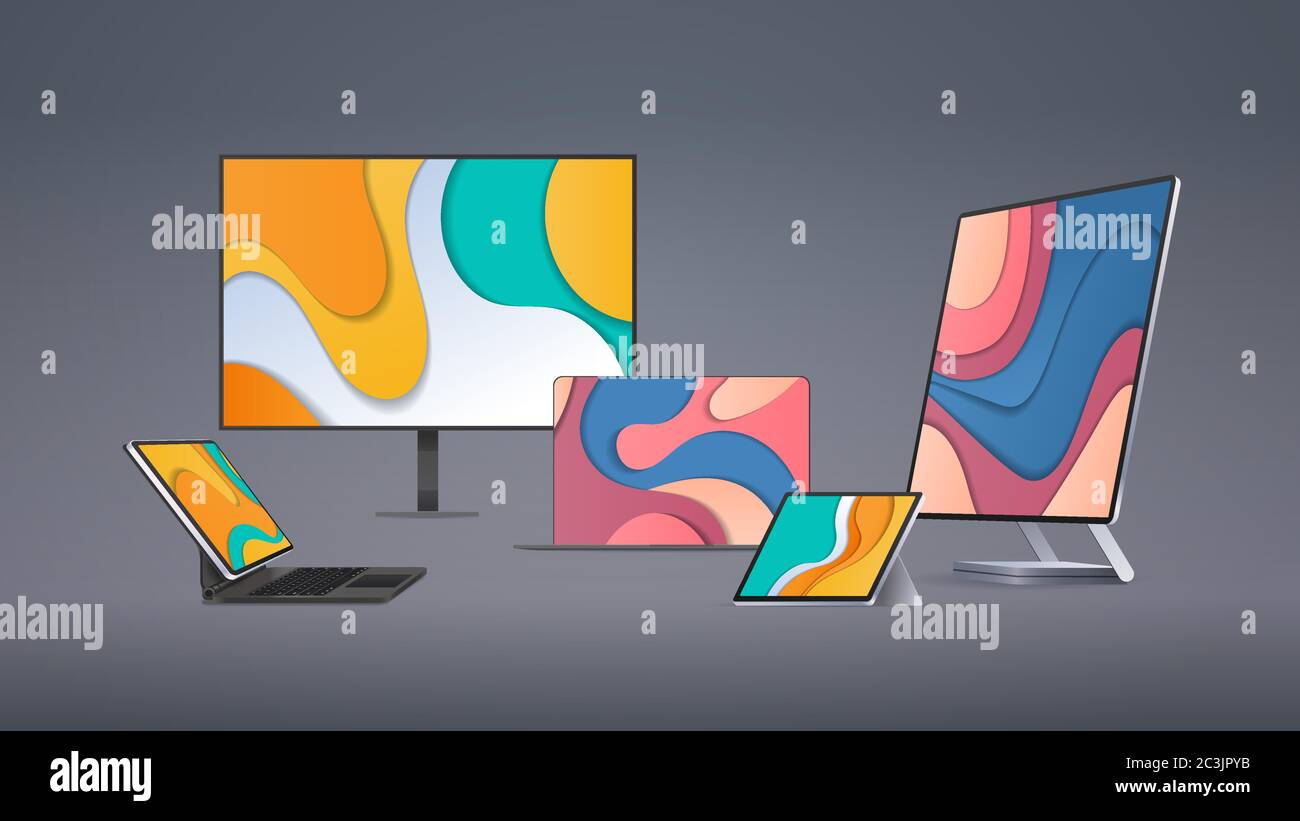 Colored screens hi-res stock photography and images - Alamy