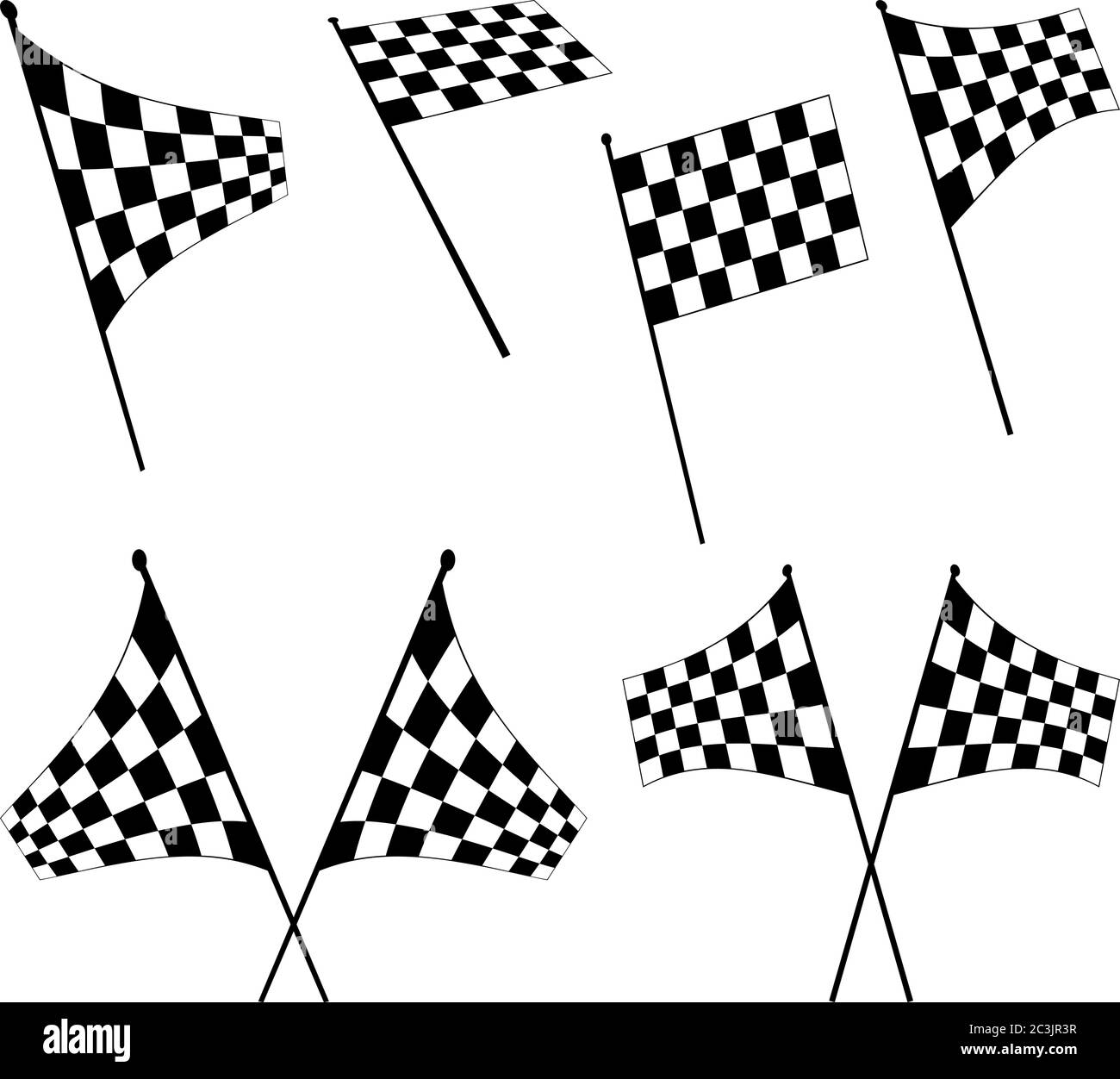 Race Flag Various Designs, Vinyl Ready Vector Illustration Stock Vector ...