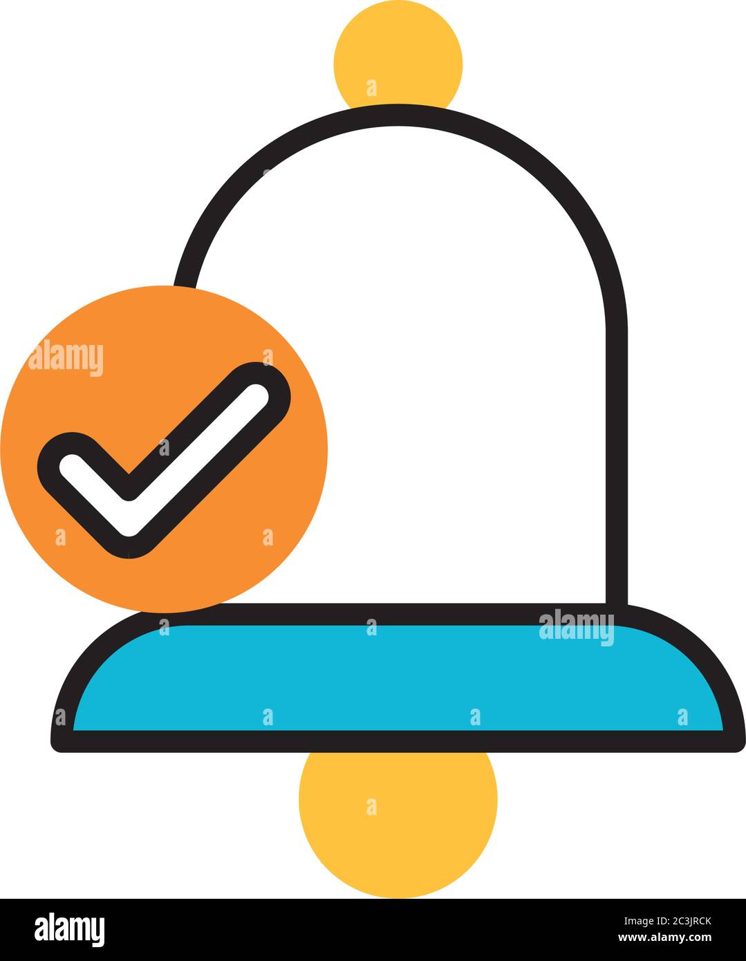 bell sound fill style icon vector illustration design Stock Vector ...