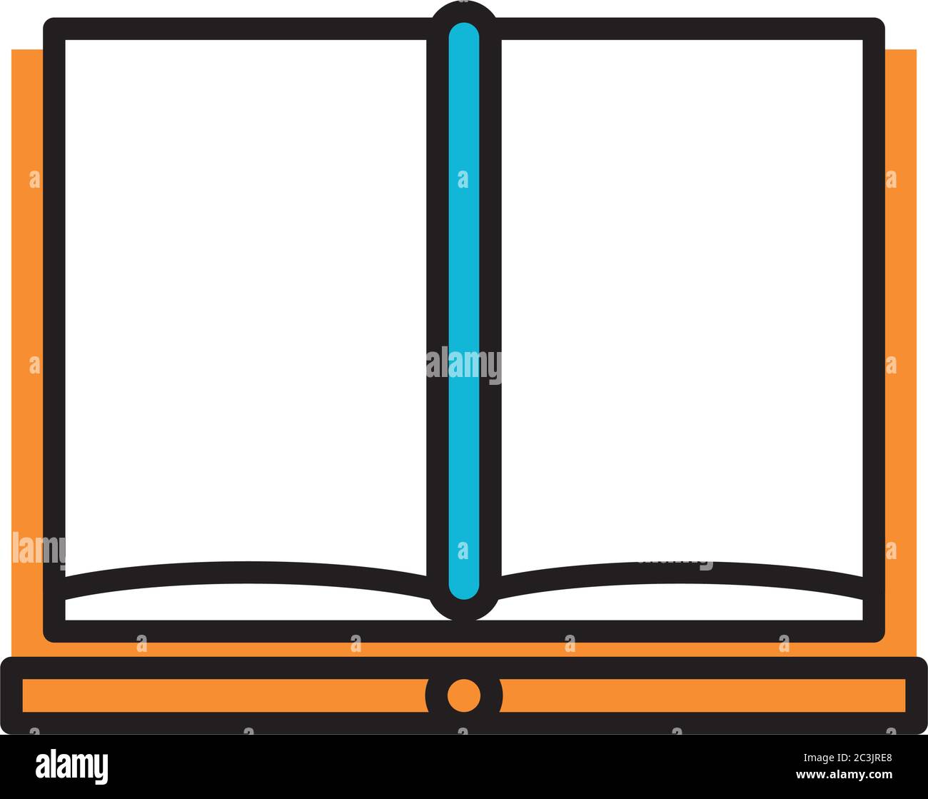 text book fill style icon vector illustration design Stock Vector Image ...