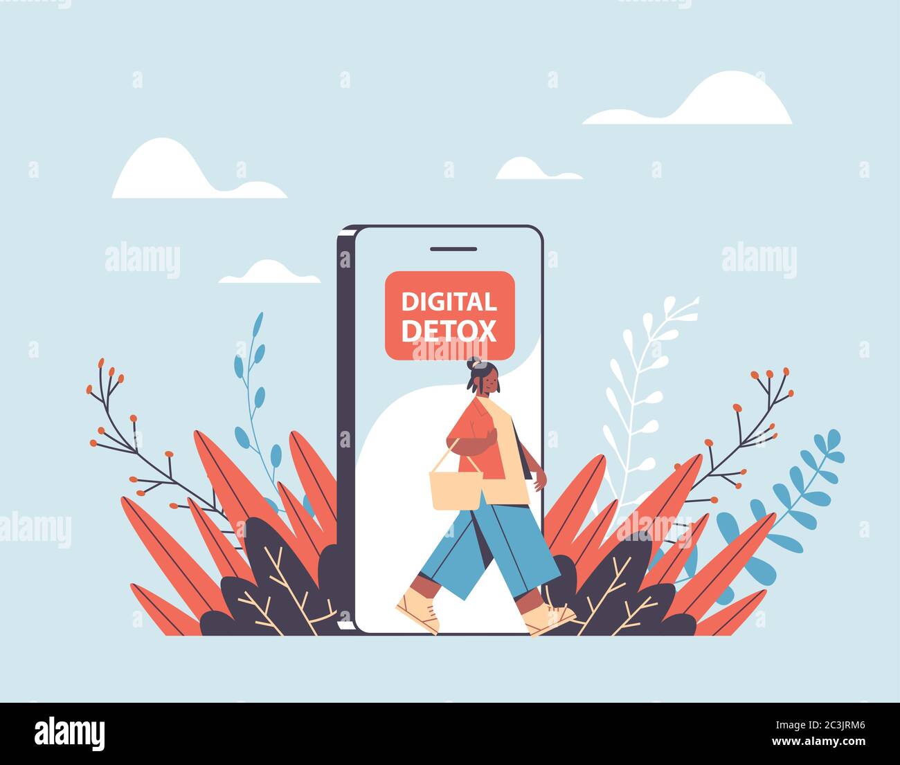 Cartoon woman escaping hi-res stock photography and images - Alamy