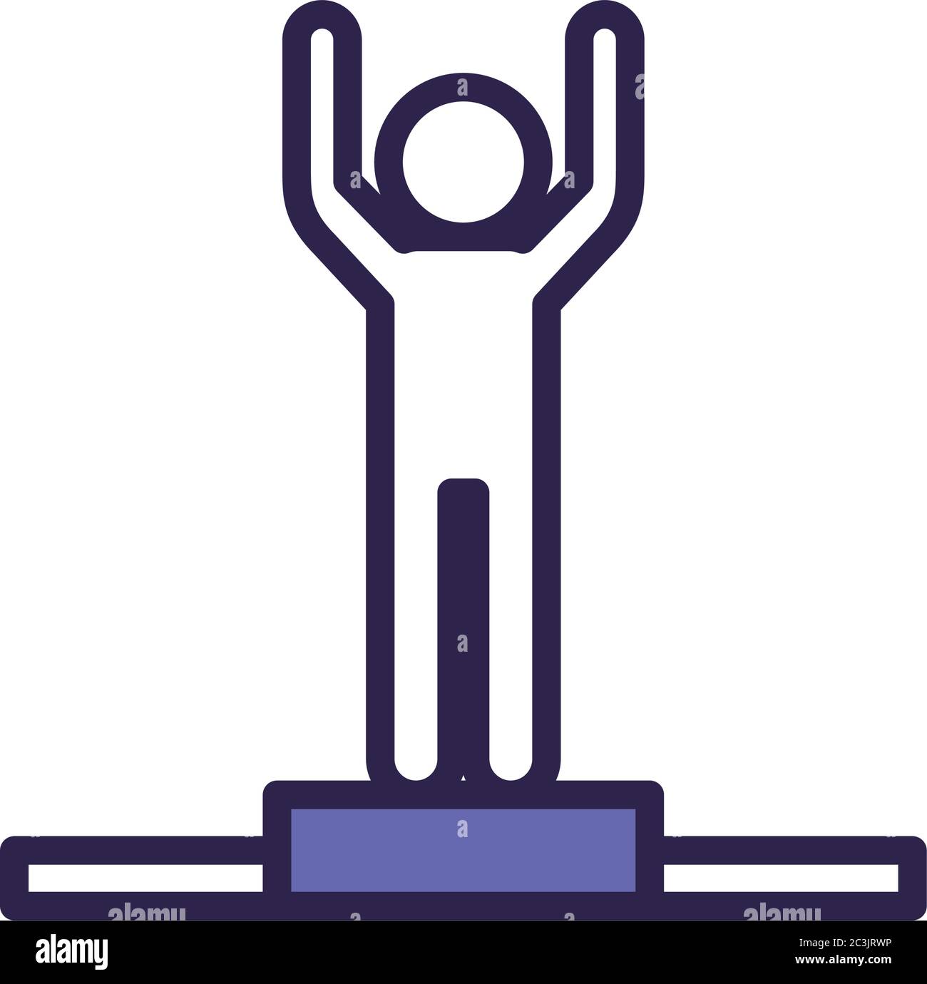 human figure avatar in podium line style icon vector illustration ...
