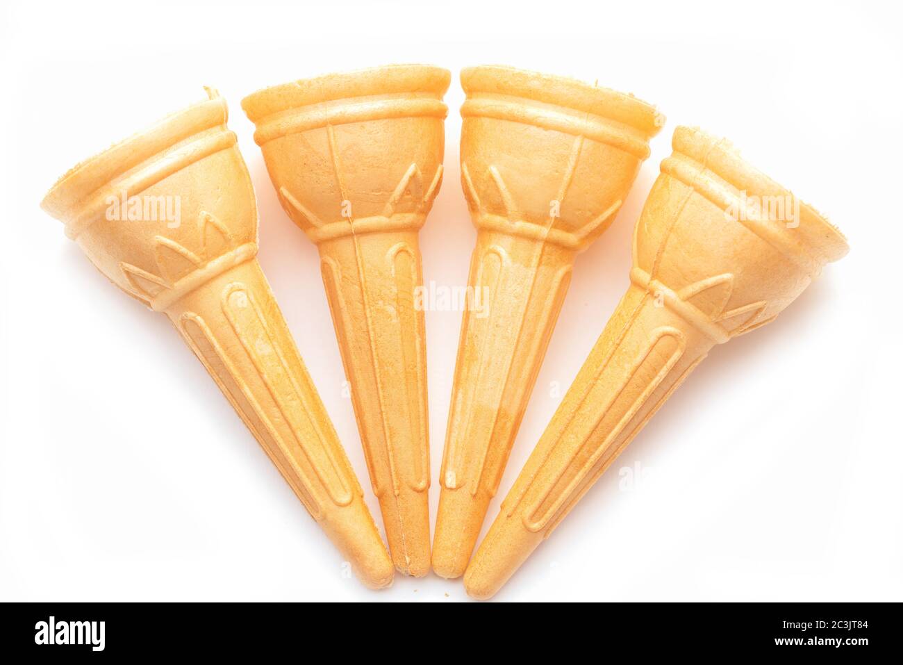 Small tasty ice cream cones Stock Photo - Alamy
