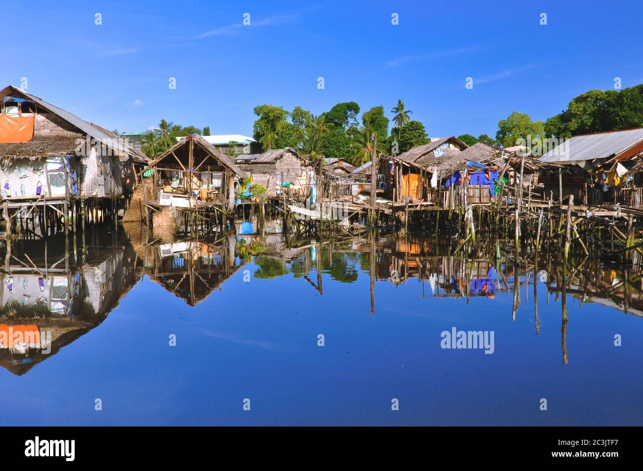 Slums Built on Water in Philippines Stock Photo - Alamy