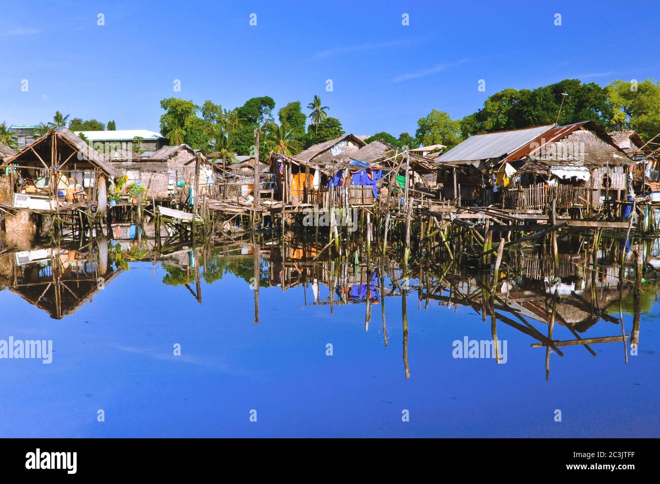 Slums Built on Water in Philippines Stock Photo - Alamy