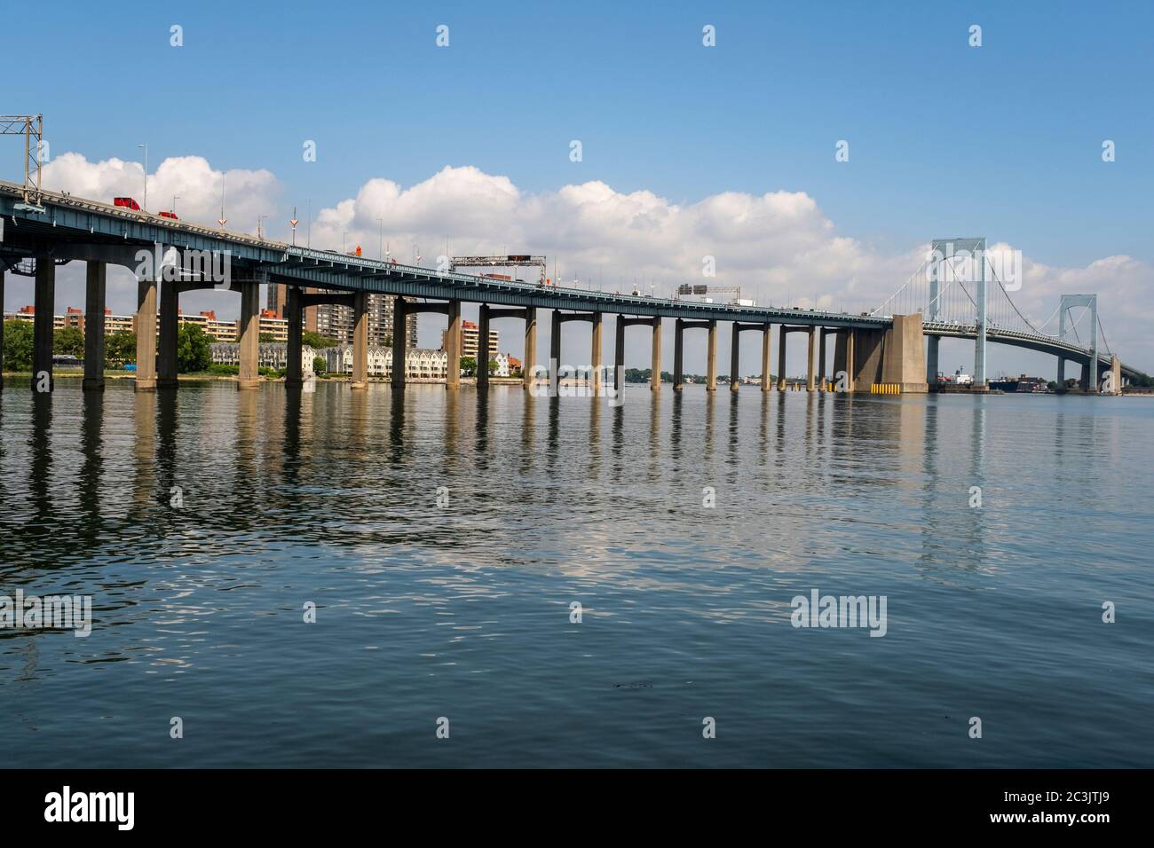 A long bridge on water Stock Photo - Alamy
