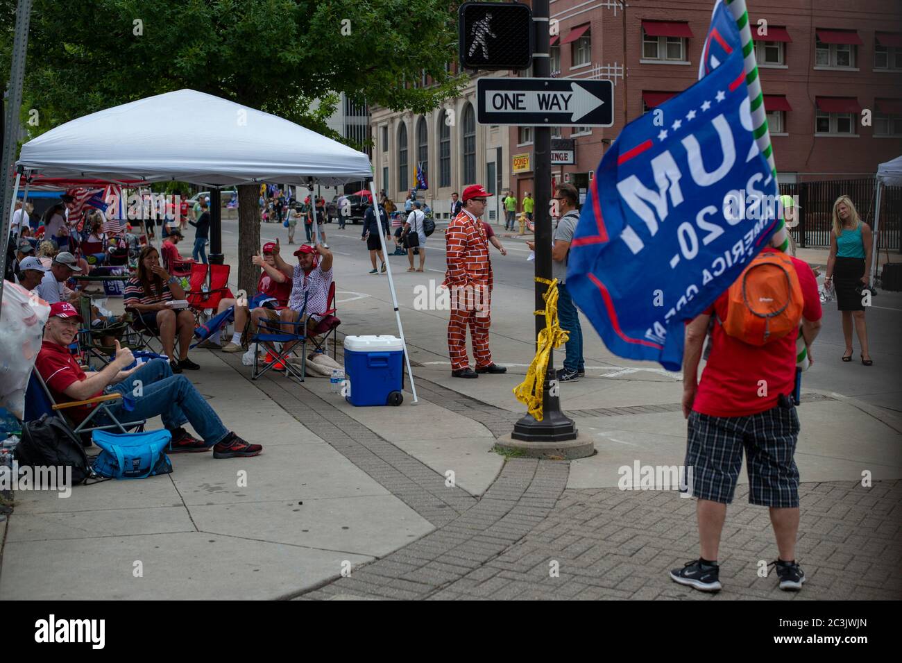 June 19, 2020, Tulsa, Oklahoma, USA: Attendees of a Trump rally set for ...