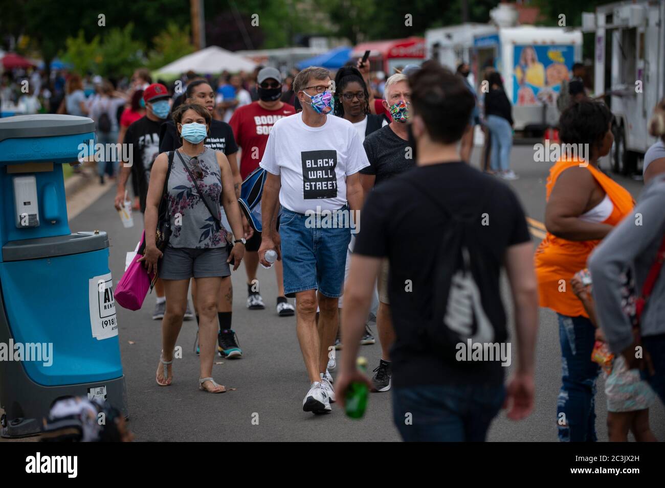 June 19, 2020, Tulsa, Oklahoma, USA: Attendees of the annual Juneteenth ...