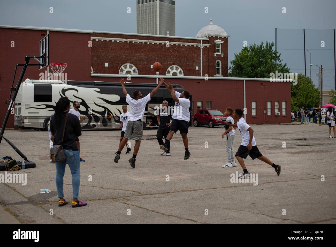 June 19, 2020, Tulsa, Oklahoma, USA: Attendees of the annual Juneteenth ...