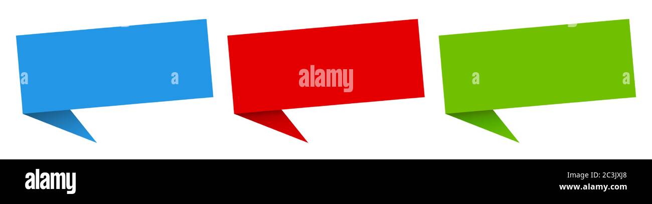 blank banner. blank speech bubble label set. blank sign Stock Vector ...