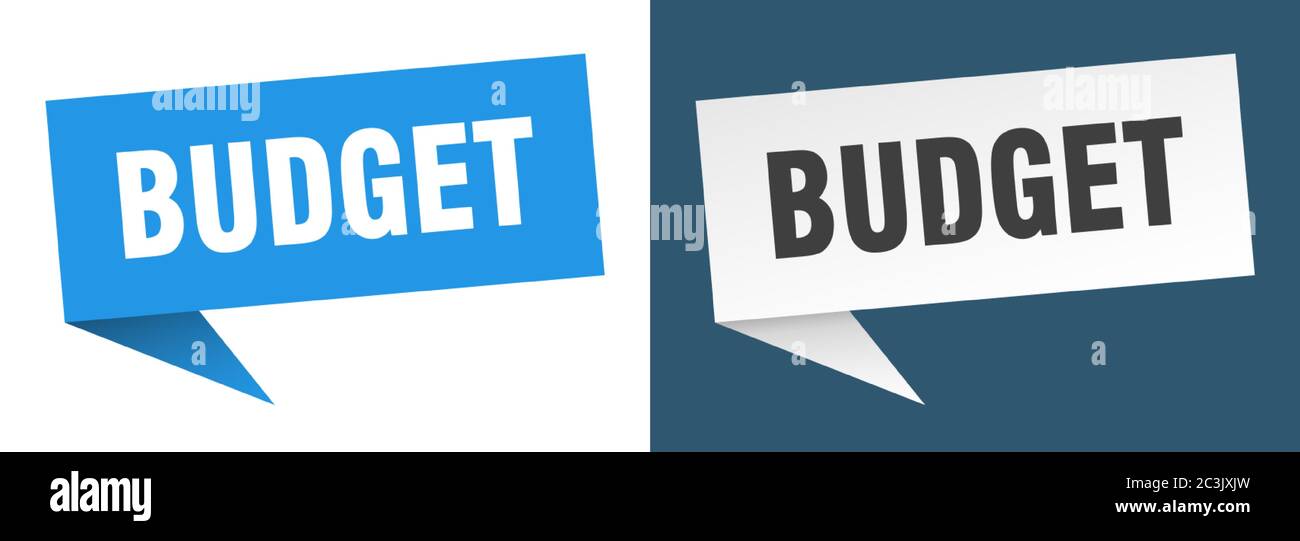 budget banner. budget speech bubble label set. budget sign Stock Vector ...