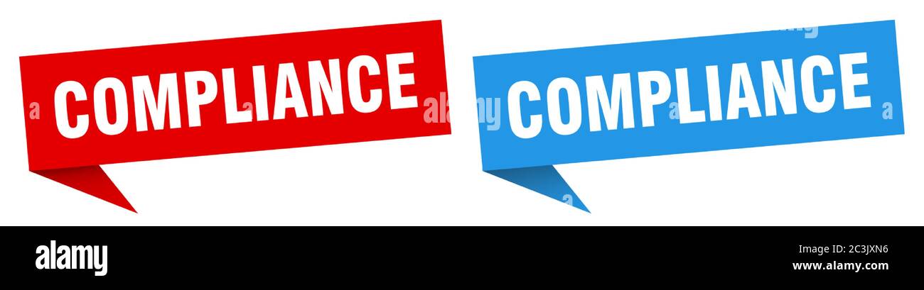 compliance banner. compliance speech bubble label set. compliance sign ...