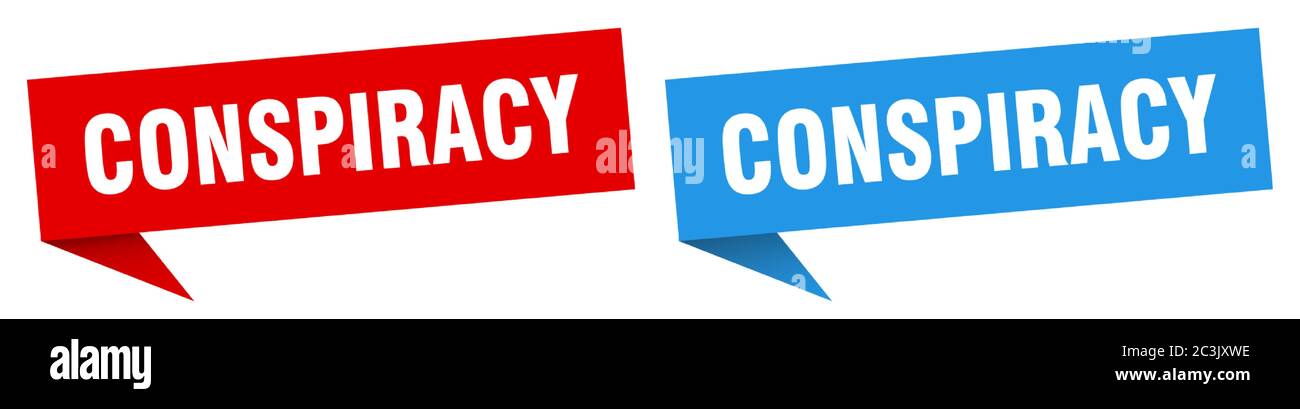 conspiracy banner. conspiracy speech bubble label set. conspiracy sign ...