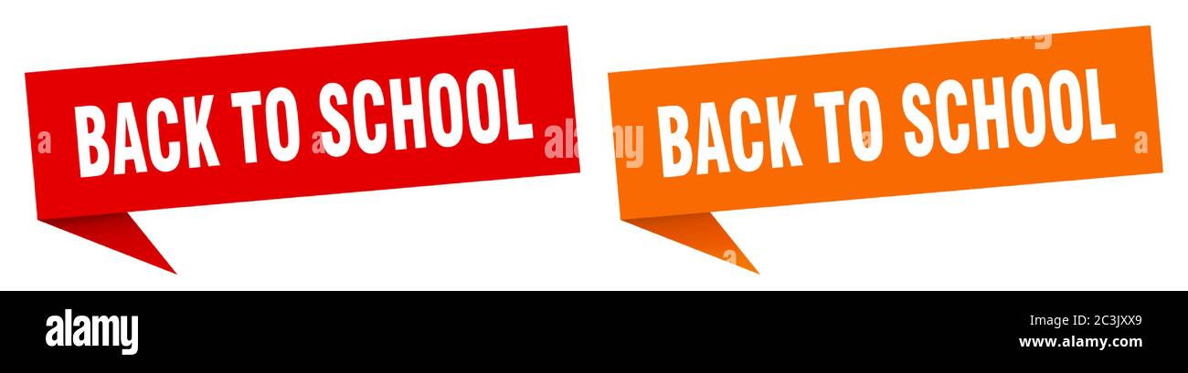 back to school banner. back to school speech bubble label set. back to ...