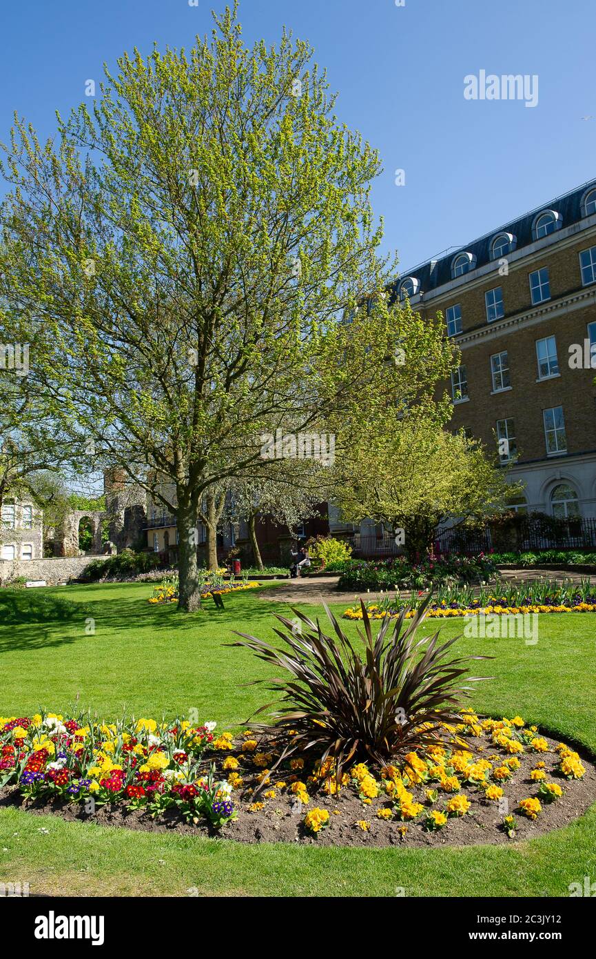 Reading, Berkshire, UK. 23rd April, 2015. Public Park Forbury Gardens ...