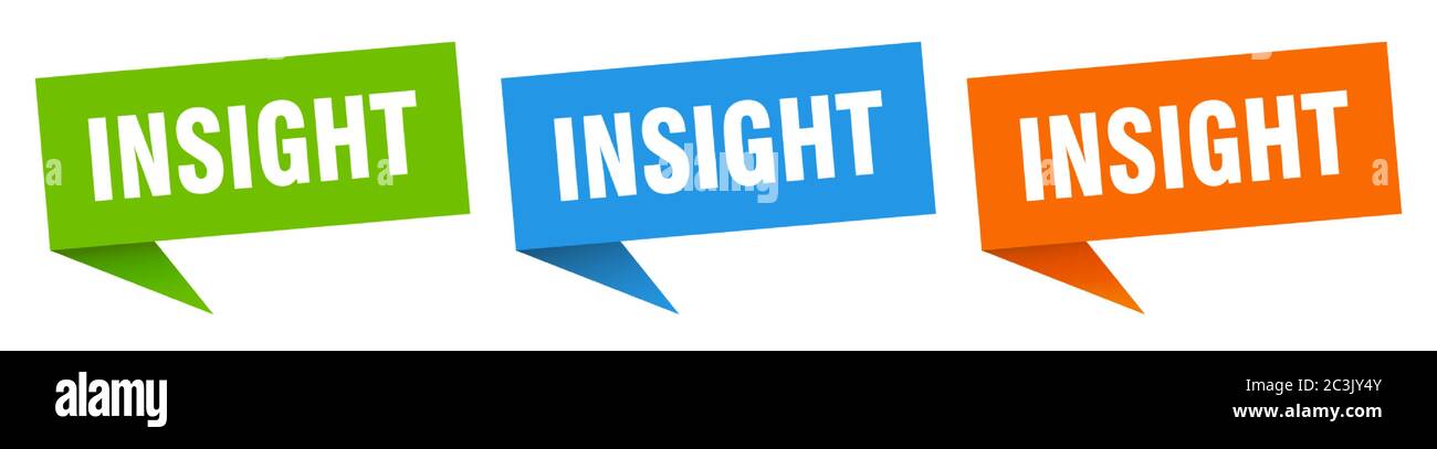 insight banner. insight speech bubble label set. insight sign Stock ...