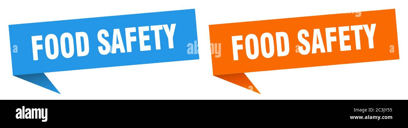 food safety banner. food safety speech bubble label set. food safety ...