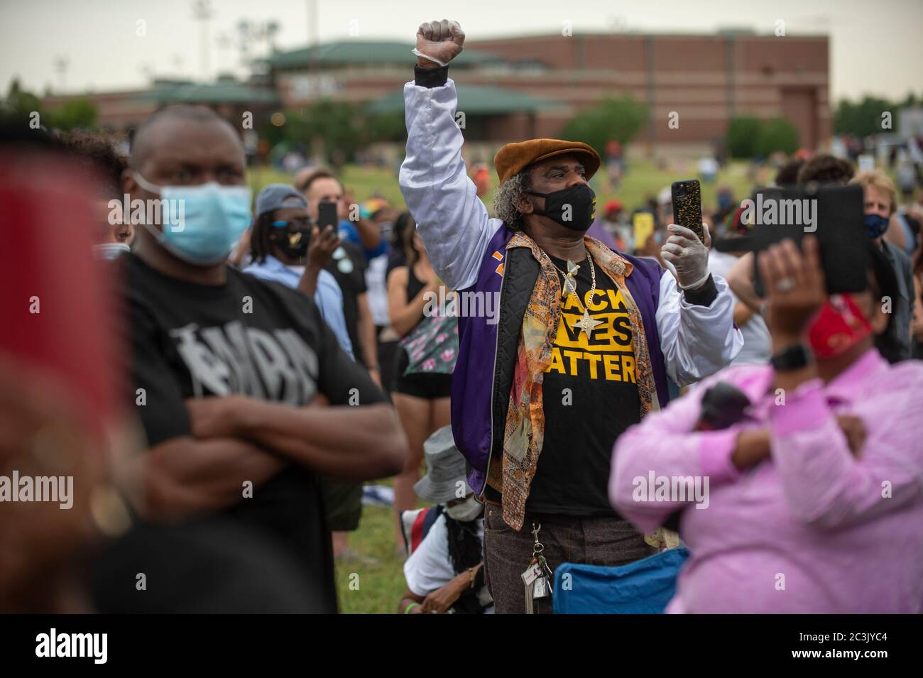June 19, 2020, Tulsa, Oklahoma, USA: Attendees of the annual Juneteenth ...