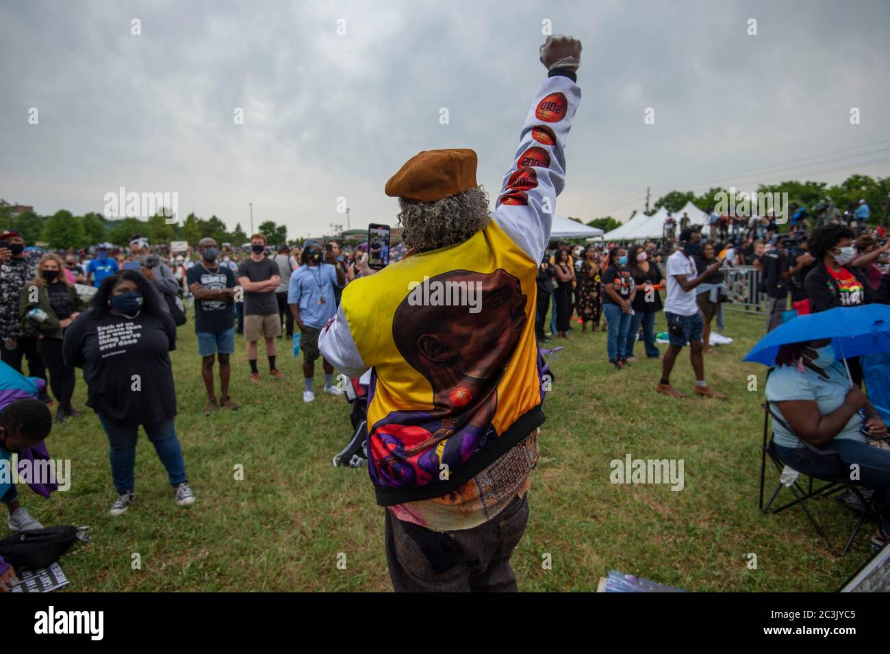June 19, 2020, Tulsa, Oklahoma, USA: Attendees of the annual Juneteenth ...