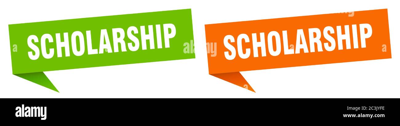 scholarship banner. scholarship speech bubble label set. scholarship ...