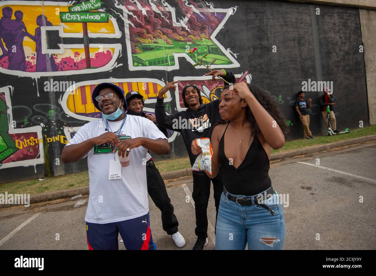 June 19, 2020, Tulsa, Oklahoma, USA: Attendees of the annual Juneteenth ...