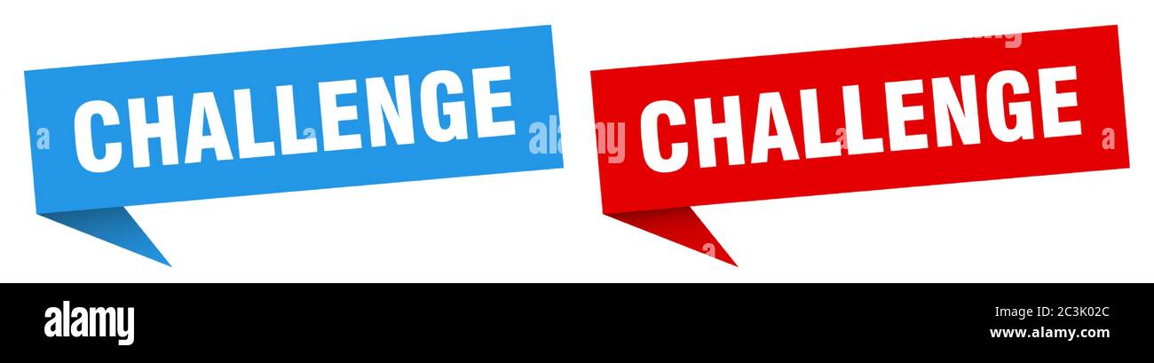 challenge banner. challenge speech bubble label set. challenge sign ...