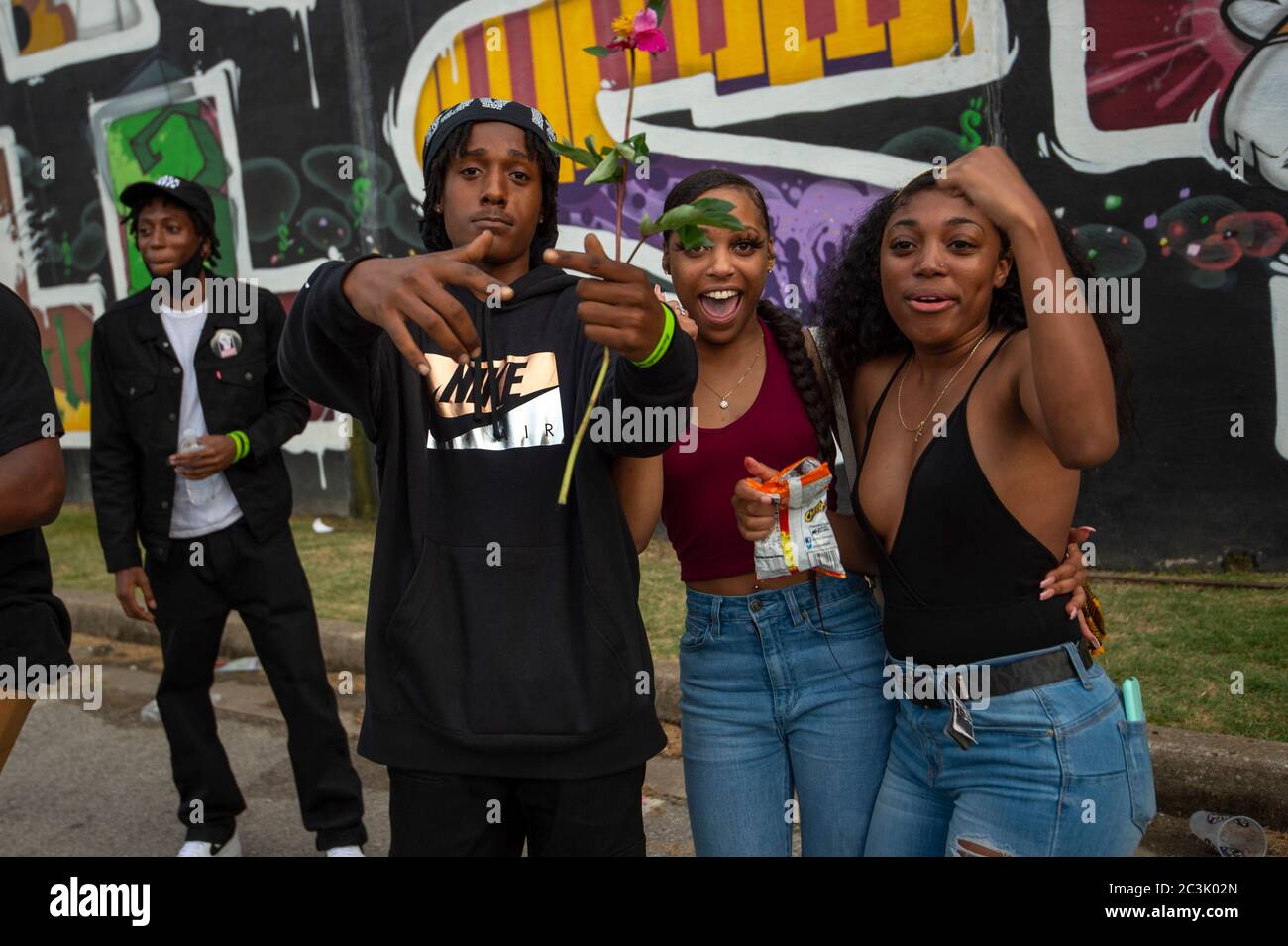 June 19, 2020, Tulsa, Oklahoma, USA: Attendees of the annual Juneteenth ...