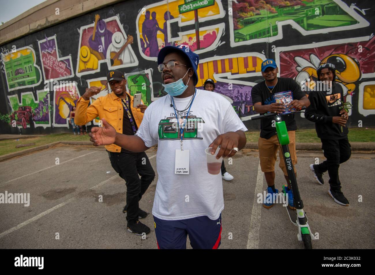 June 19, 2020, Tulsa, Oklahoma, USA: Attendees of the annual Juneteenth ...