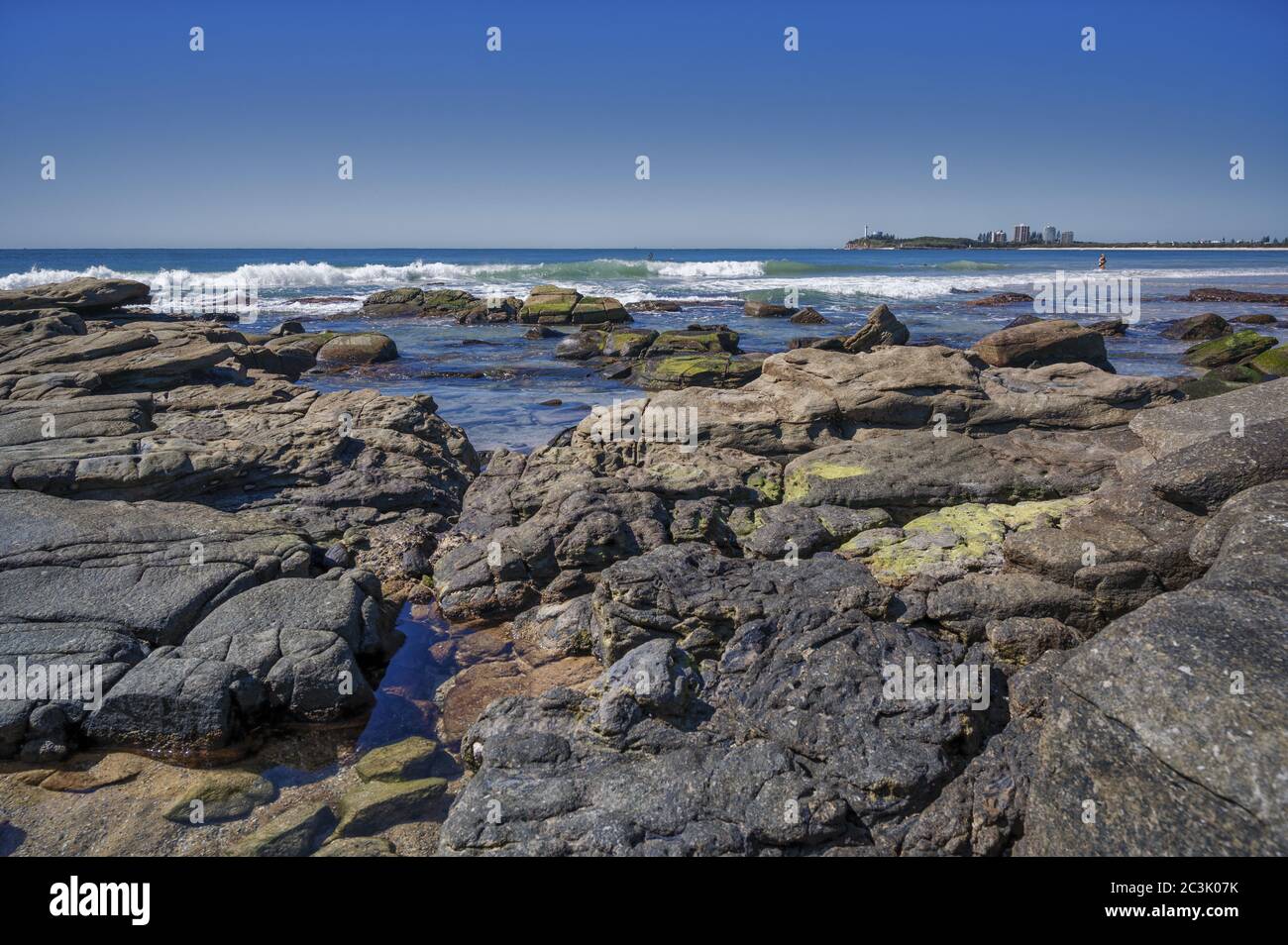 Beautiful scenery of Mooloolaba Beach, Sunshine Coast, Queensland ...